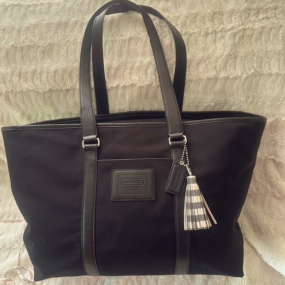 Coach | Bags | Coach Weekender Black Carry On Travel Tote Bag F7702 ...